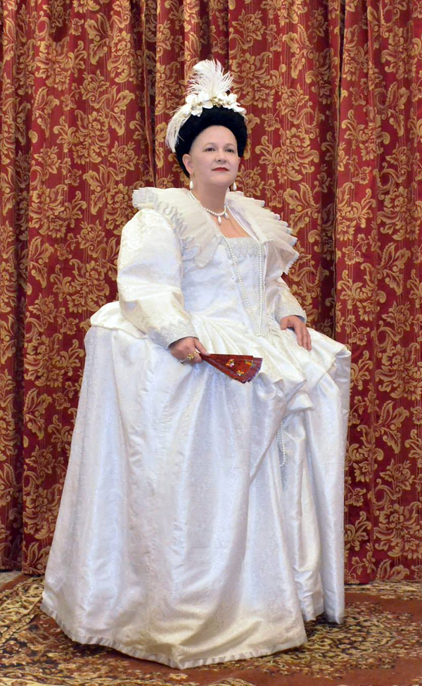 1590s White Wheel Farthingale Gown | Trystan's Costume Closet