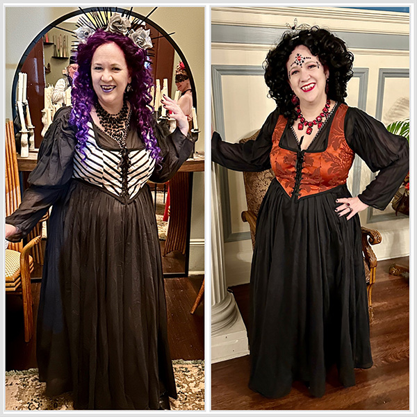 Gothic Reversible Bodice With Tails | Trystan's Costume Closet